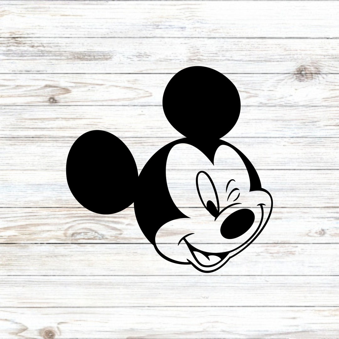 Winking Mickey Mouse Vinyl Decal, Mickey Sticker, Glitter Decal, Opal ...