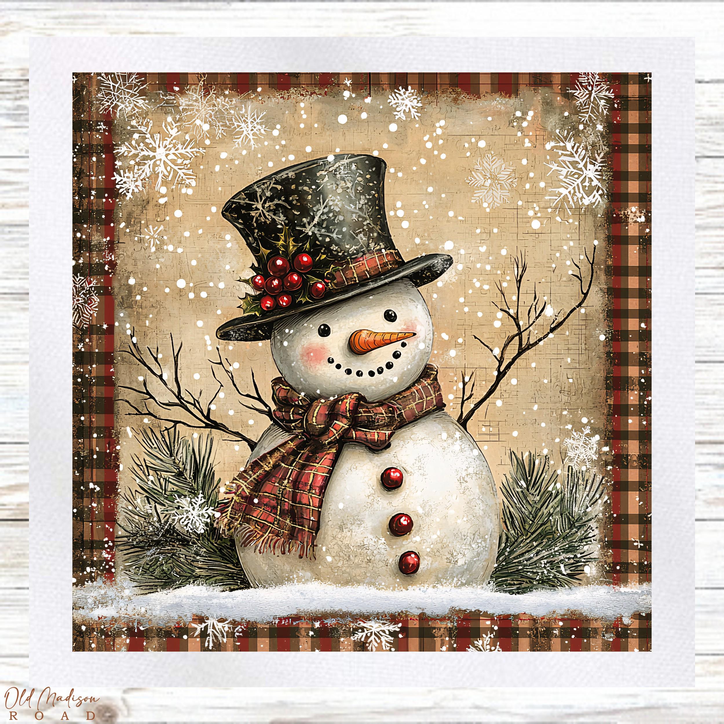 Christmas Fabric Panel - Snowman Fabric Panel - Quilt Panel - Quilting ...
