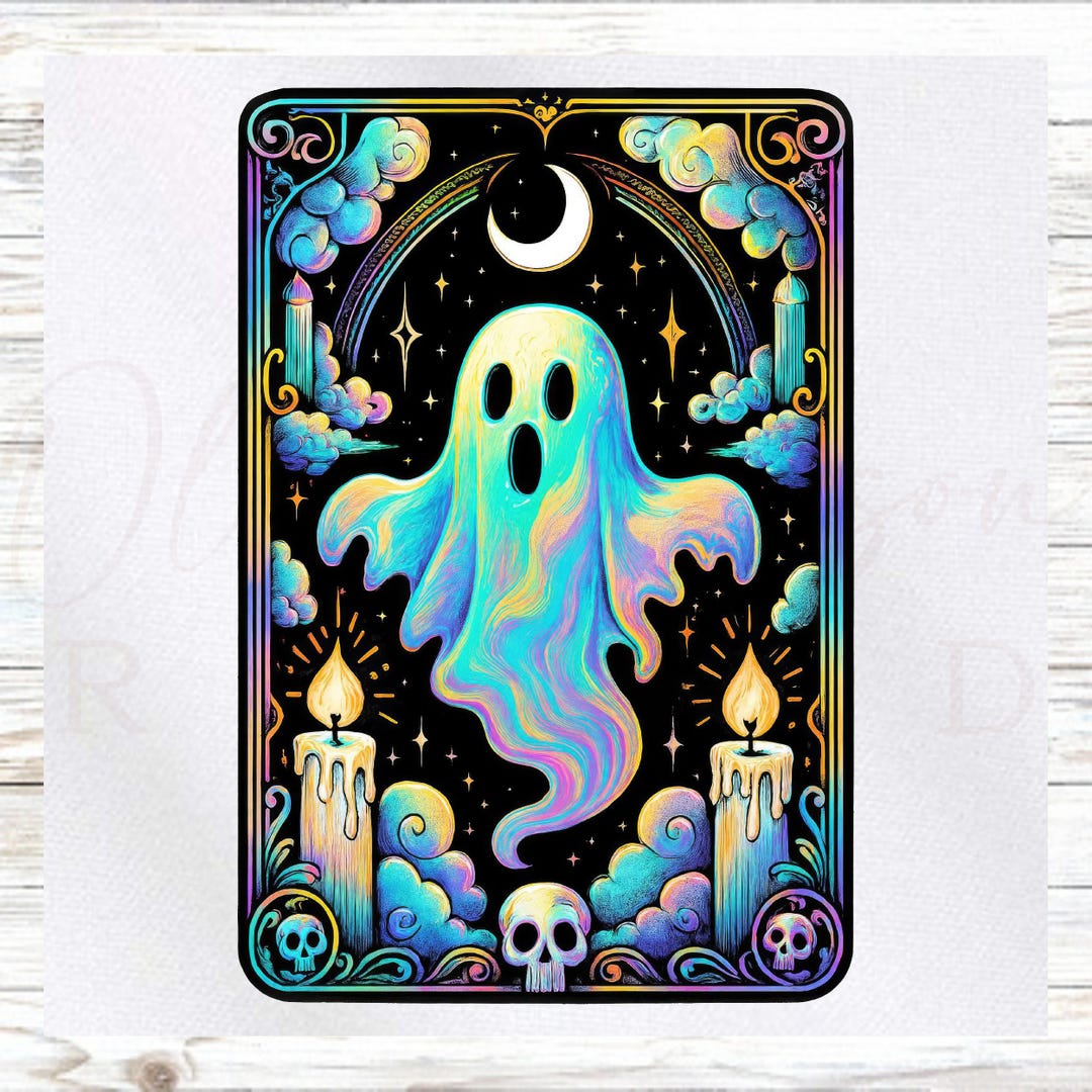 Tarot Card Fabric Panel - Ghost Fabric Panel - Quilt Panel - Quilting ...