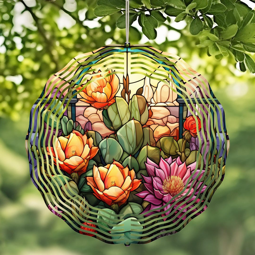 Wind Spinner - 10" Wind Spinner - Cactus Wind Spinner - Desert Scene ...