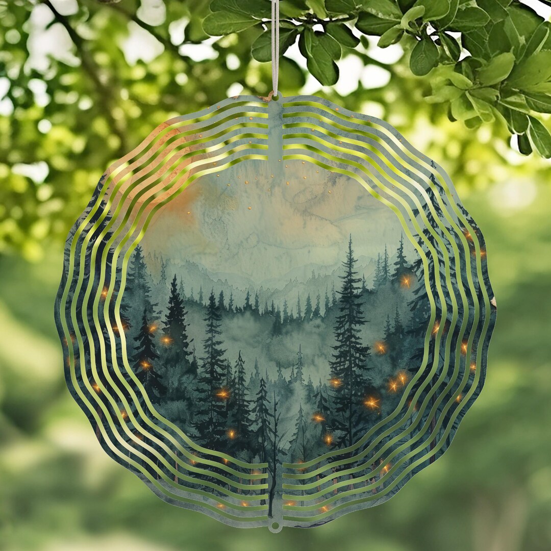 Wind Spinner - 10" Wind Spinner - Firefly Wind Spinner - Mountain Scene ...