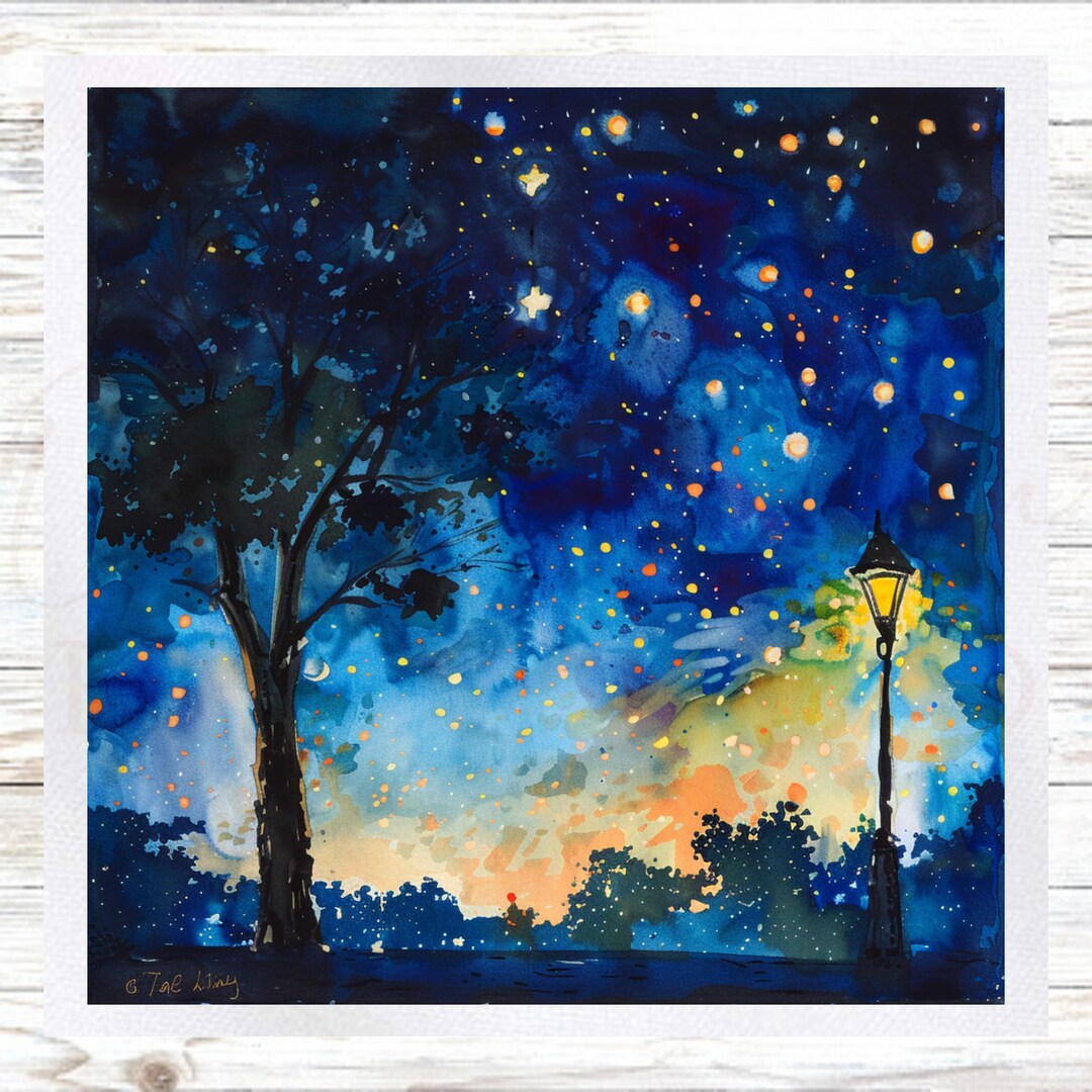Starry Meadow Fabric Panel - Art Fabric Panel - Quilt Panel - Quilting ...