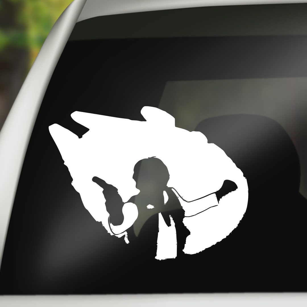 Han Solo Millennium Falcon Decal - Han Solo Decal - Millennium Decal - Etsy