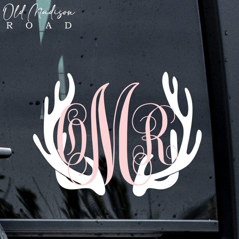 Deer Antler Monogram - Etsy