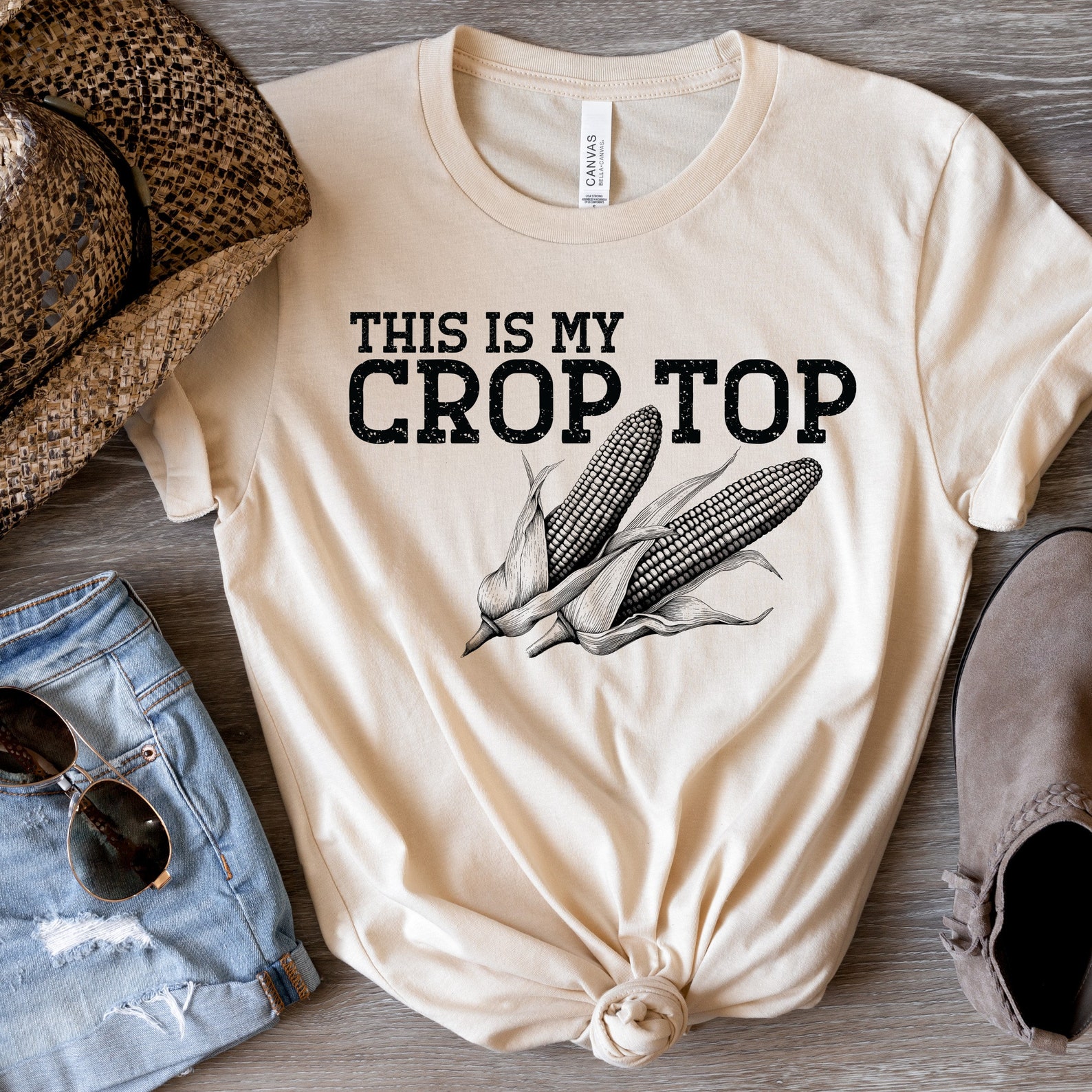 Farm Girl Crop Top Shirt Farm Shirt Corn Shirt Homesteader Shirt Farm ...