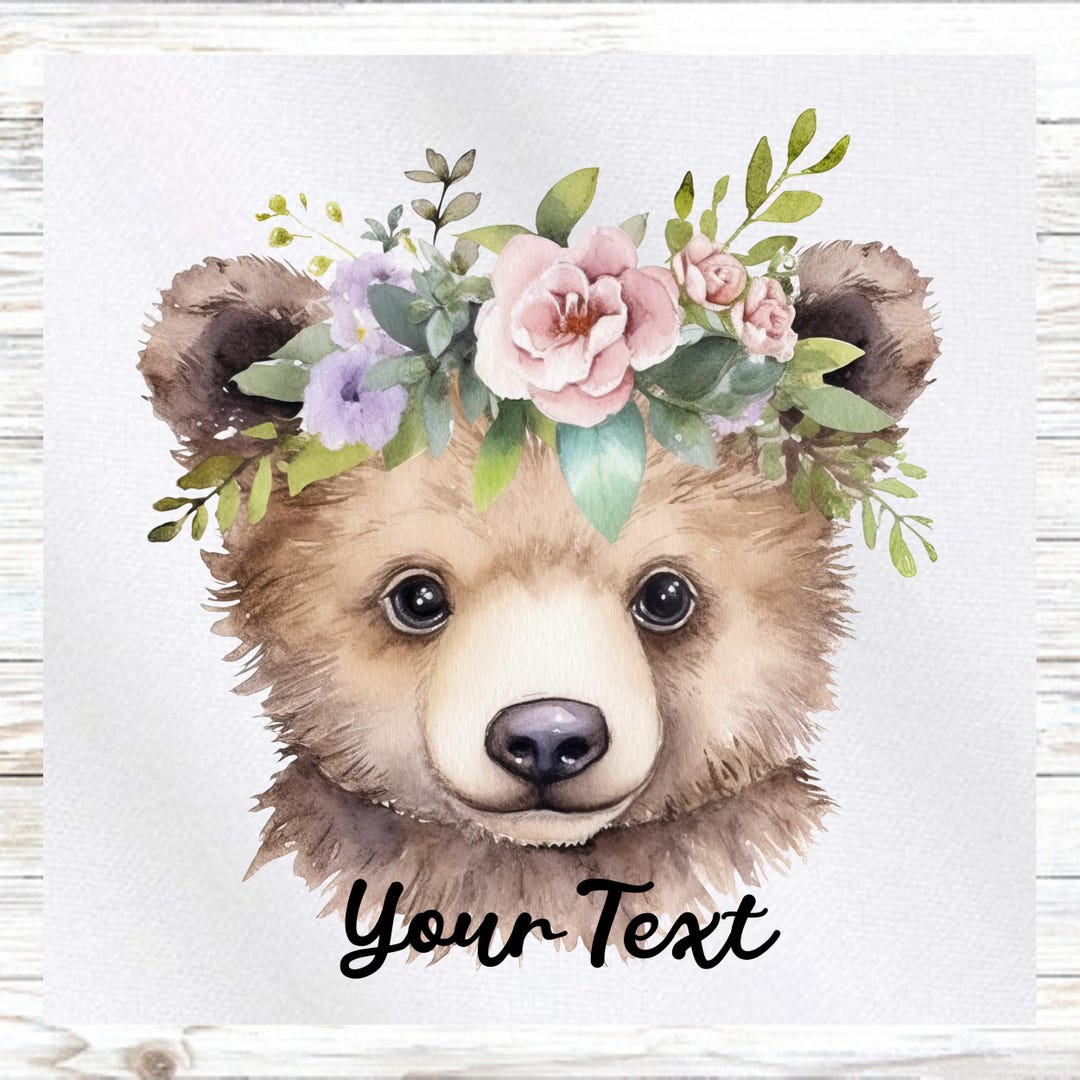 Personalized Fabric Panel -cute Bear Fabric Panel-quilt Panel ...