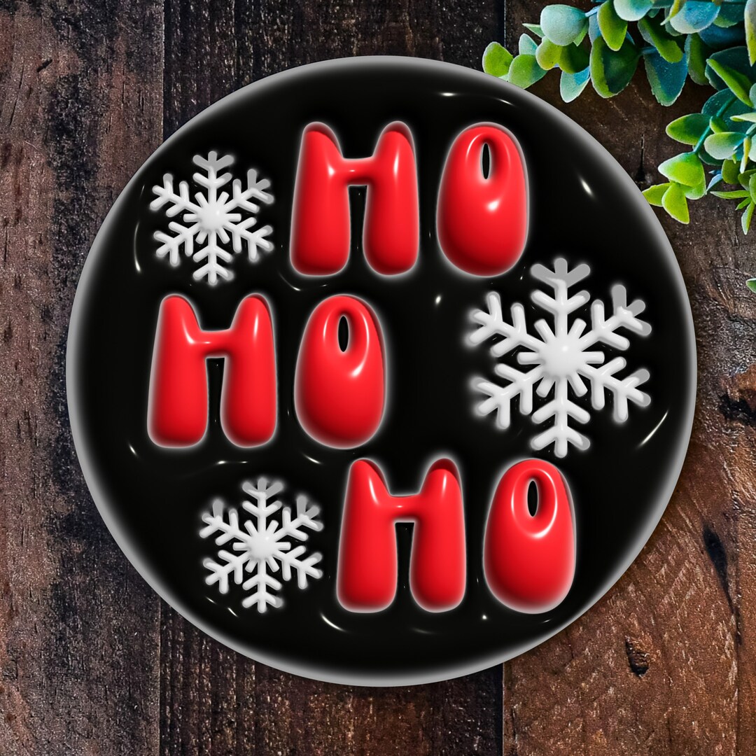 Christmas Wreath Sign Christmas Sign Ho Ho Ho Round Wreath Sign ...