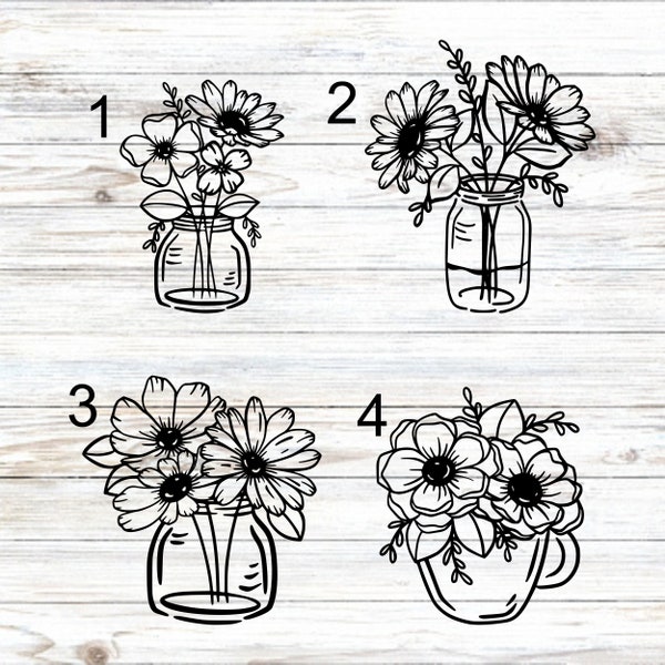 Floral Decal - Etsy