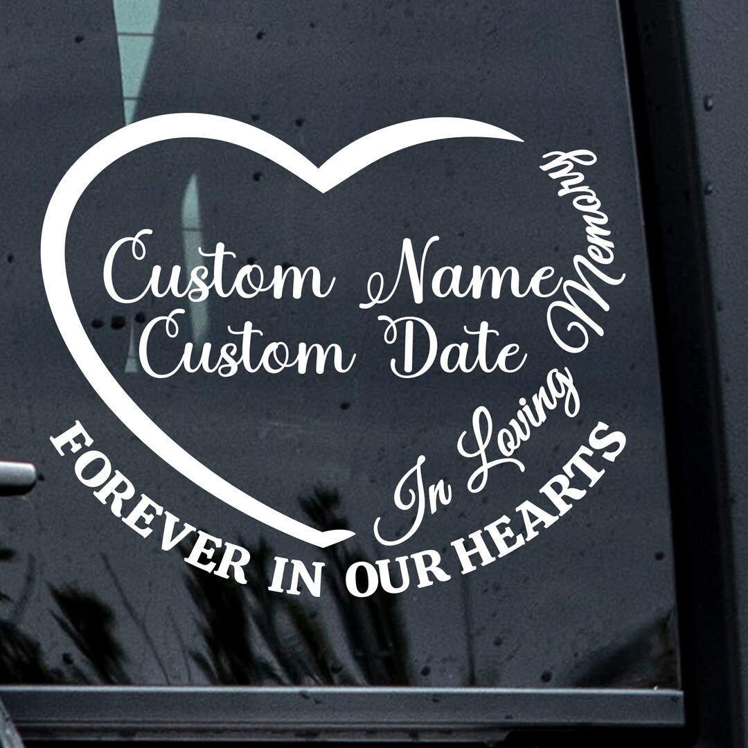 Memorial Car Decal, Bereavement Car Decal, in Loving Memory Memorial ...