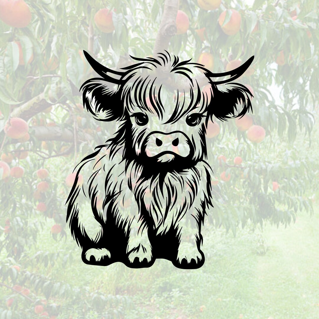 Highlands Cow Decal, Highland Calf Decal, Country Decal, Cow Car Decal ...