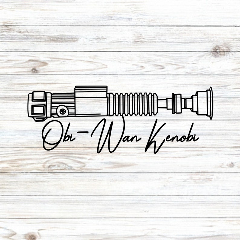 Obi Wan Lightsaber Decal Star Wars Decal Star Wars Jedi - Etsy