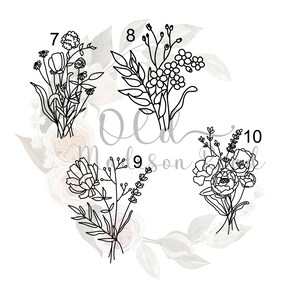 Floral Bouquet Decal, Floral Car Decal, Magnolia, Simple Flower Decal ...