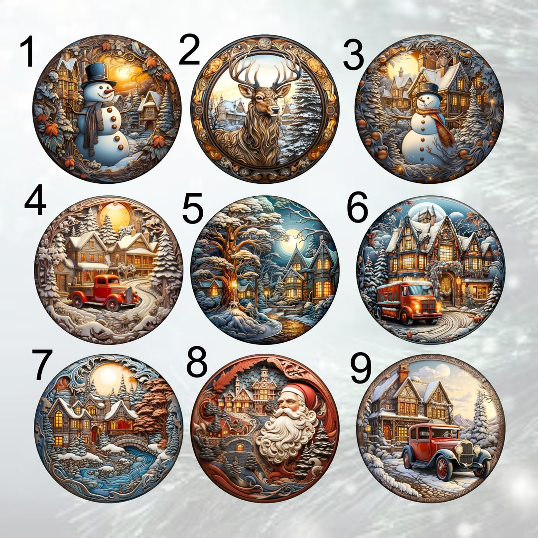 Christmas Wreath Sign, Christmas Sign, Vintage Snowman Round Wreath ...