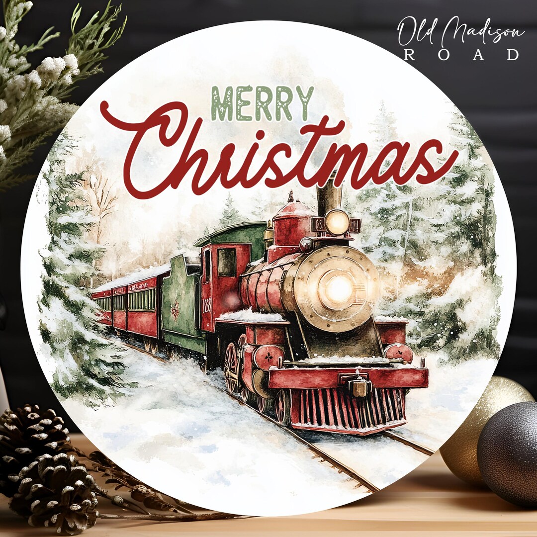 Christmas Wreath Sign - Christmas Sign - Merry Christmas Metal Sign ...