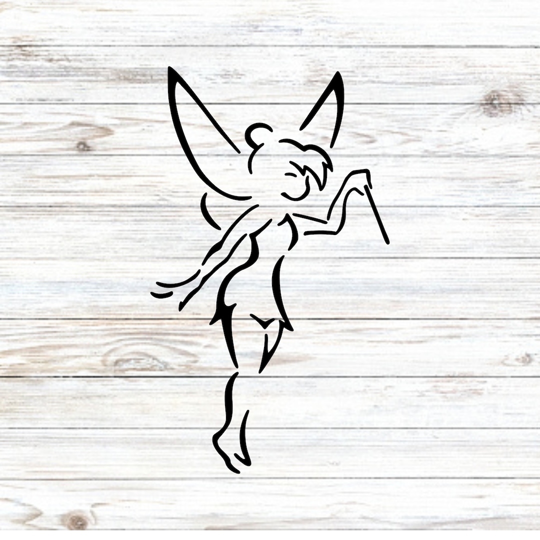 Tinkerbell Vinyl Car Decal, Glitter Decal, Opal Decal, Tinkerbell ...