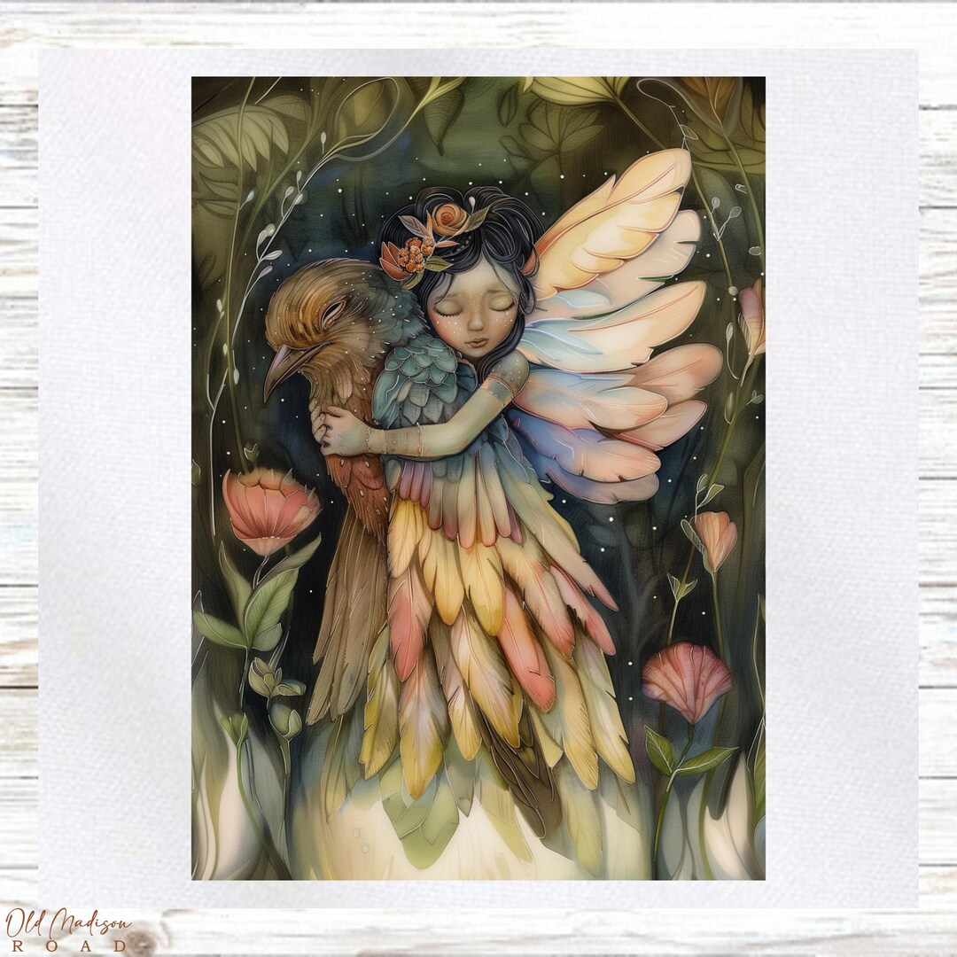 Fairy Fabric Panel - Dark Fairy Fabric Panel - Quilt Panel - Quilting ...