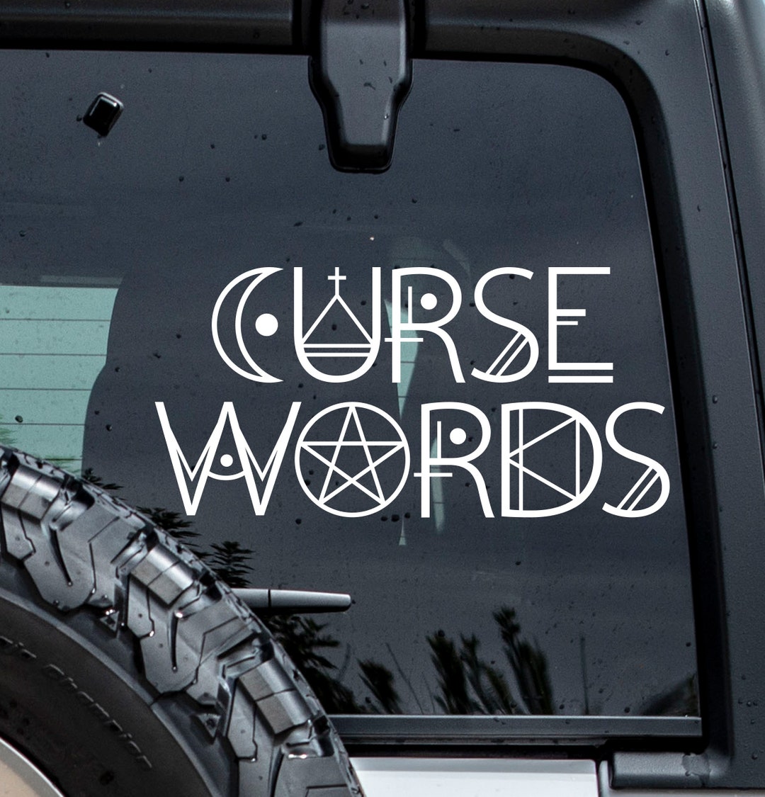 Curse Words Decal, Pagan Vinyl Decal, Laptop Decal, Personalized Decal ...