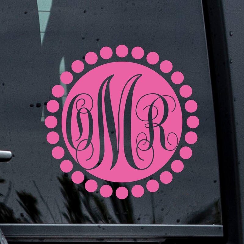 Monogram Car Decal - Etsy