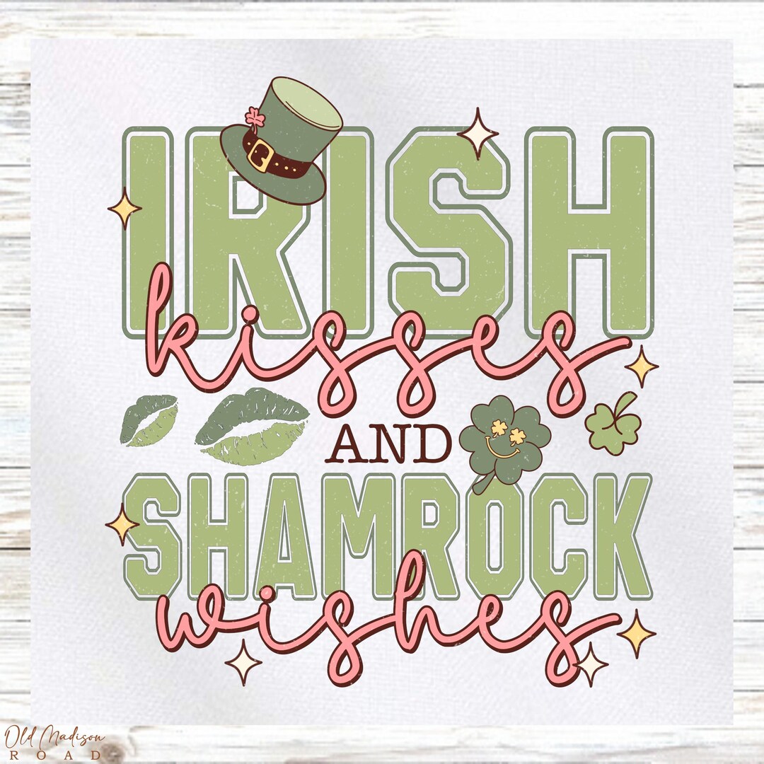 St Patrick's Day Fabric Panel - Irish Kisses Fabric Panel - Quilt Panel ...