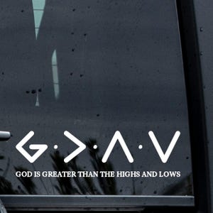 God is Greater Decal, Greater God Christian Decal, God Car Decal ...
