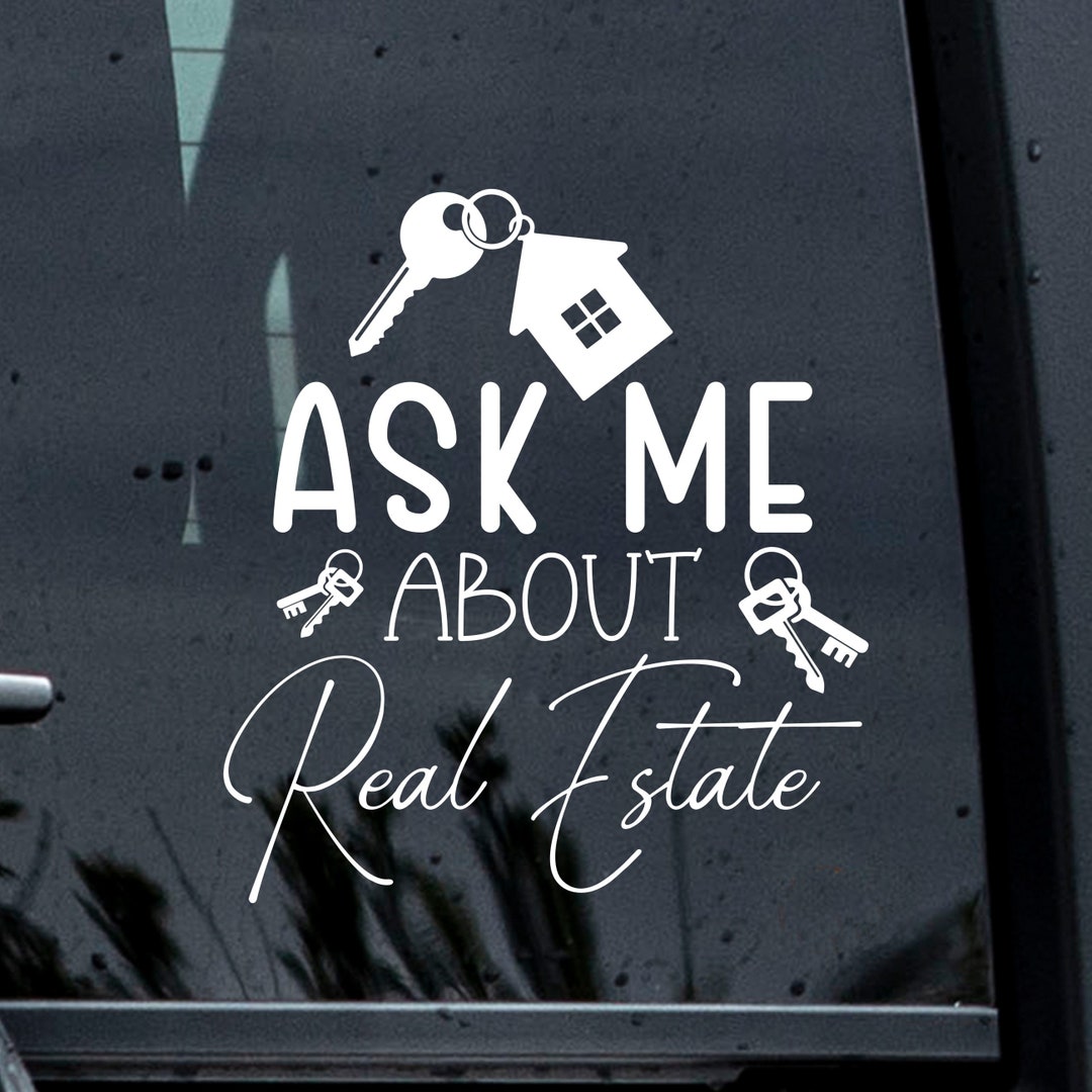 Realtor Decal, Real Estate Agent Decal, Real Estate Agent Sticker, Real ...