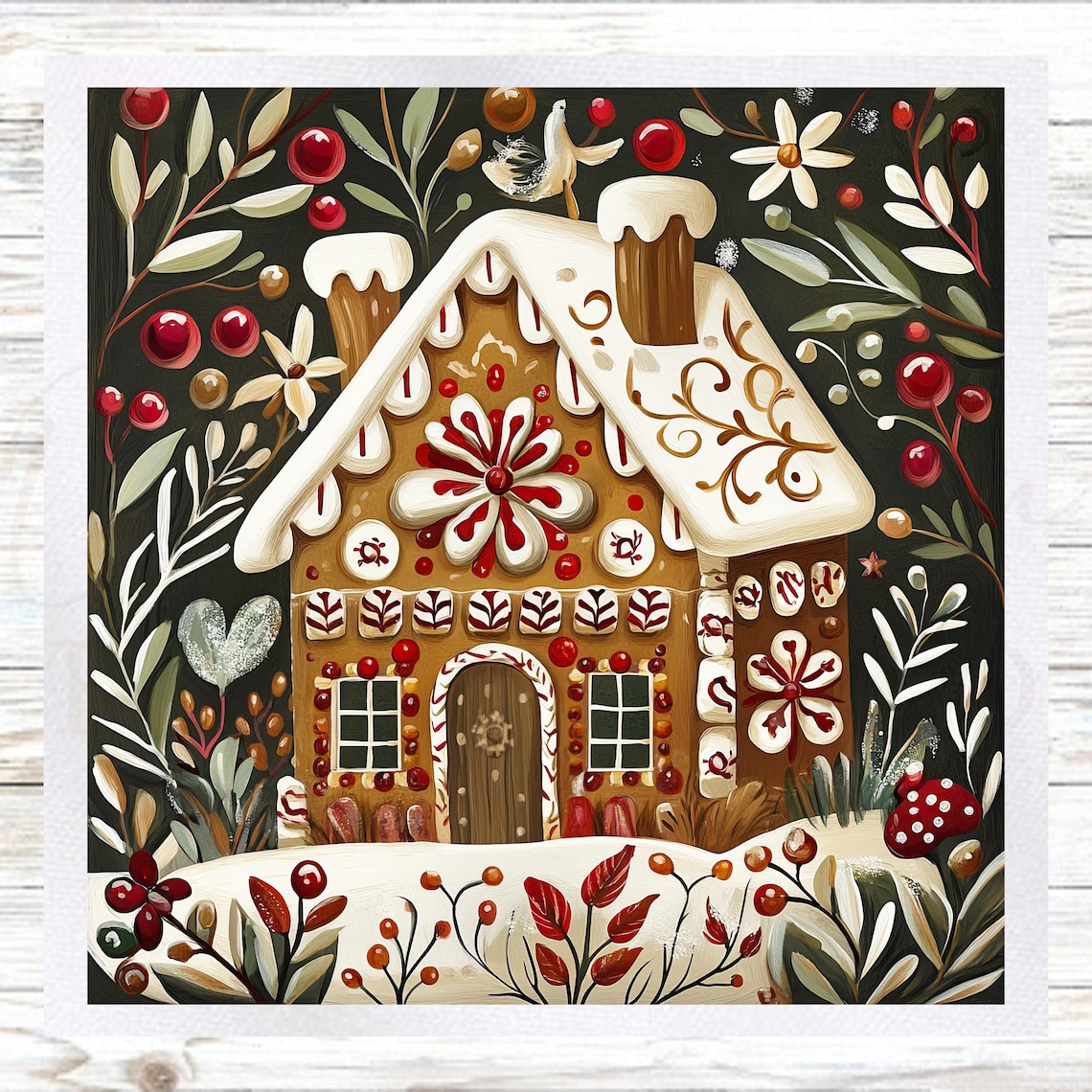 Christmas Fabric Panel - Gingerbread House Fabric Panel - Quilt Panel ...