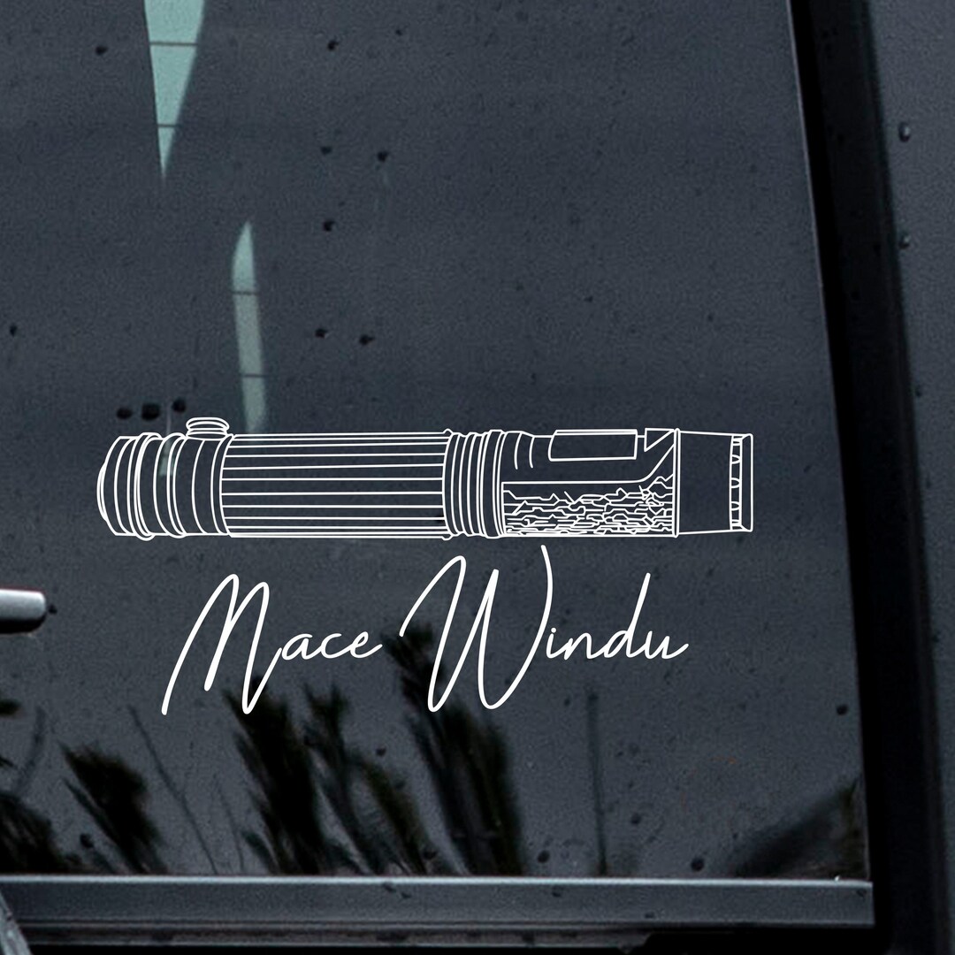 Mace Windu Lightsaber Decal, Star Wars Decal, Star Wars, Mace Windu ...