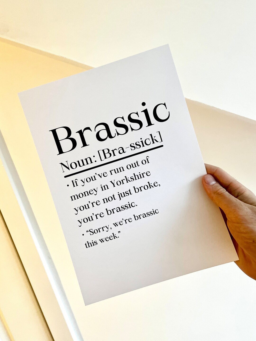 Brassic Definition Print Yorkshire for Living Room, Kitchen, Bedroom ...