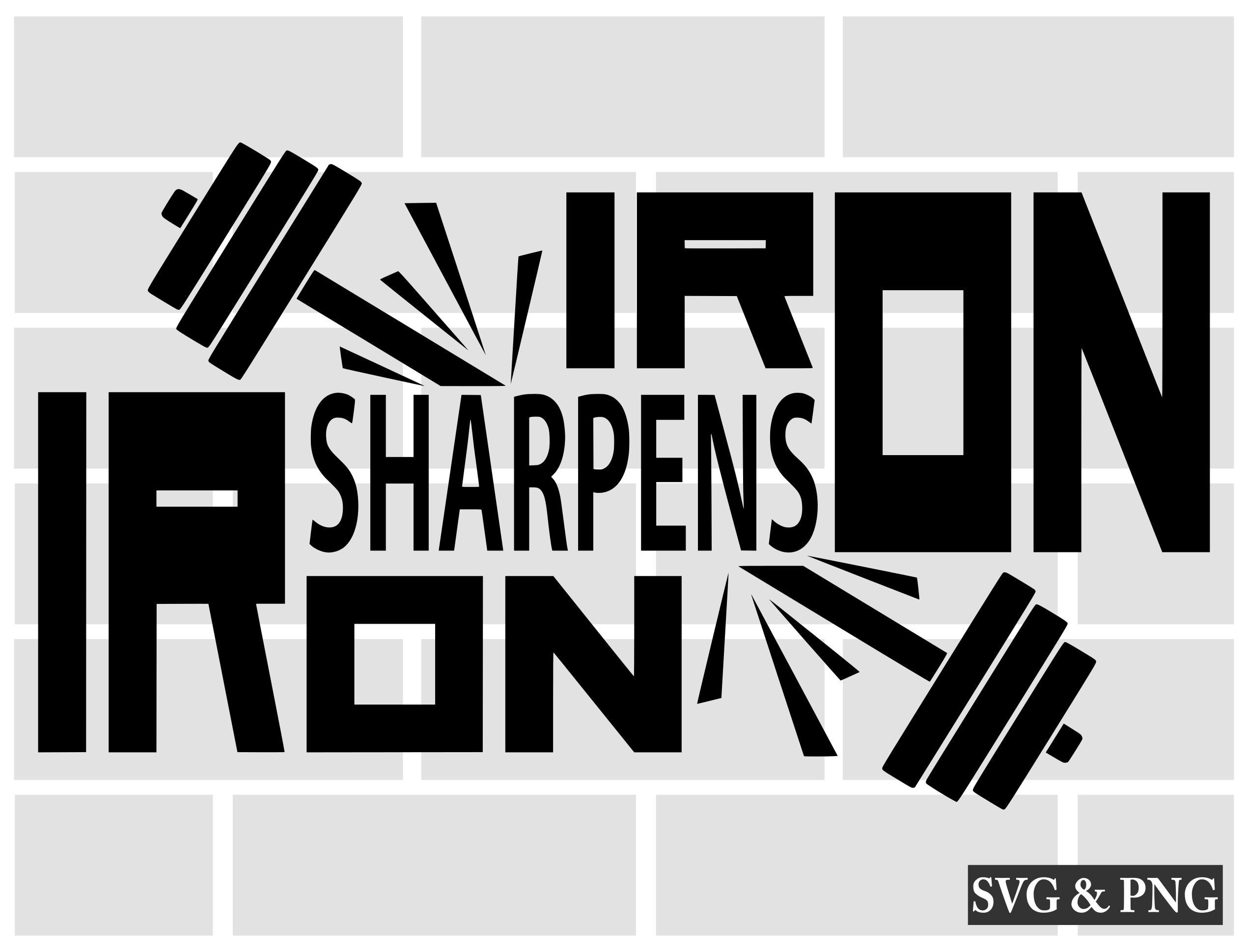 Iron Sharpens Iron Svg Barbell Svg Crossfit Svg Rogue - Etsy