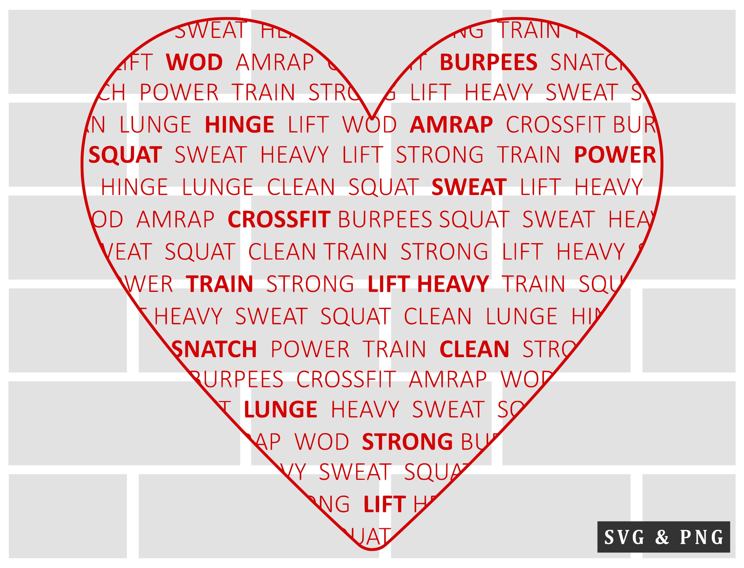 Crossfit Heart SVG Valentines Fitness SVG Valentines - Etsy