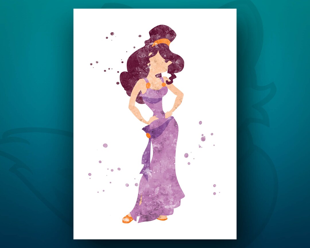 Meg, Disney Print, Minimalist Watercolour Art Print, Movie Art Print ...