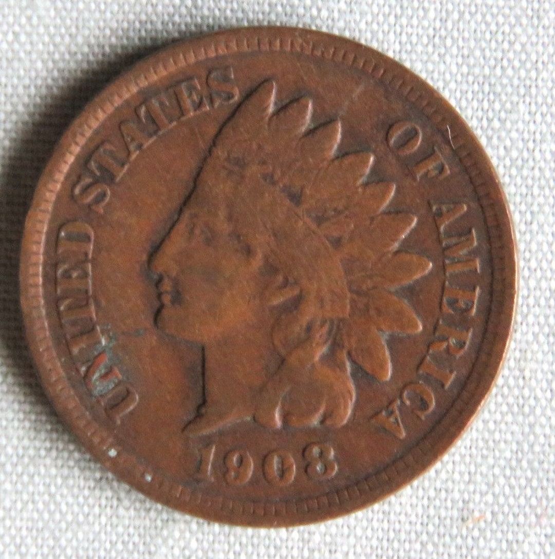 1908 Indian Head Penney E3-2 - Etsy