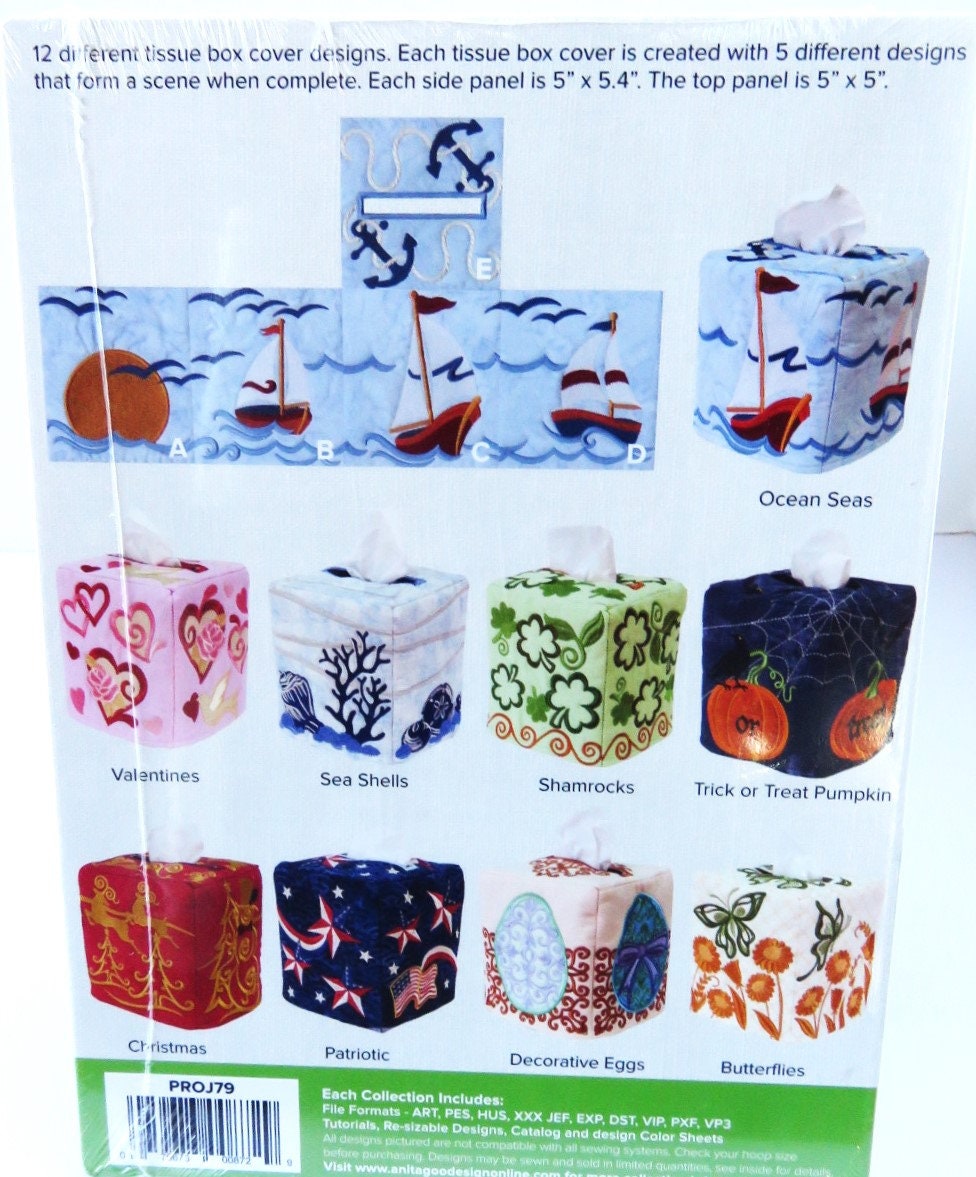 Anita Goodesign seasonal Tissue Box Covers - Etsy