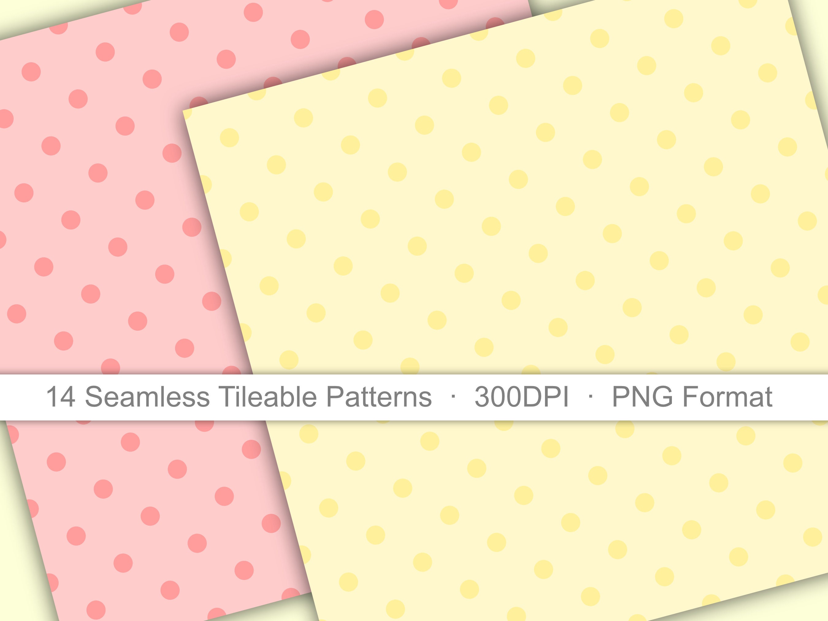 Pastel Dots Digital Paper Bundle Seamless Pattern - Etsy