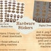 Hardware Stickers Printable Junk Journal Ephemera Hinges Keyholes and ...