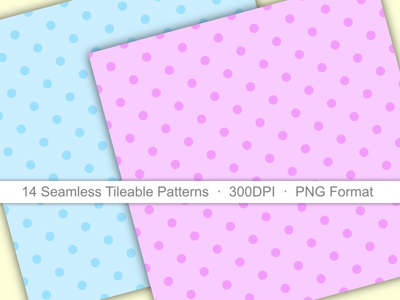 Pastel Dots Digital Paper Bundle Seamless Pattern - Etsy