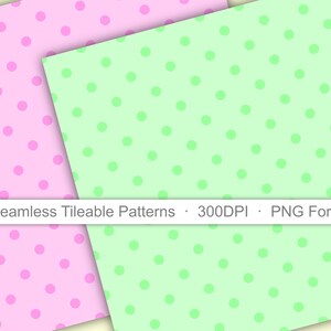 Pastel Dots Digital Paper Bundle Seamless Pattern - Etsy