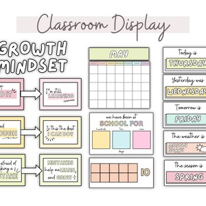 Pastel Rainbow Classroom Decor Bundle (digital Download) - Etsy