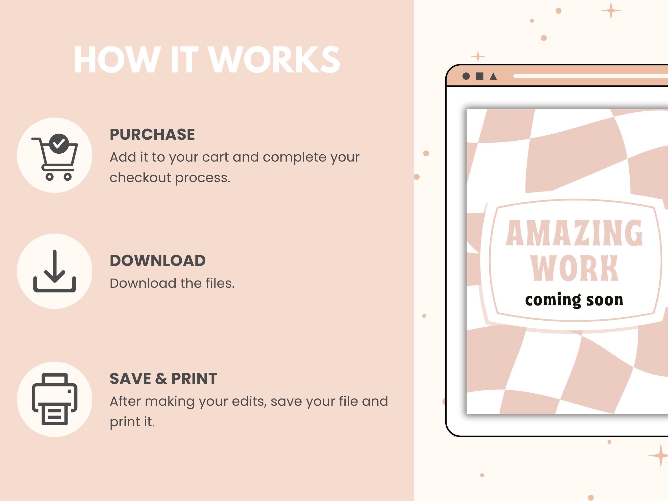 Boho Amazing Work Coming Soon Posters Display | Groovy Classroom Poster ...