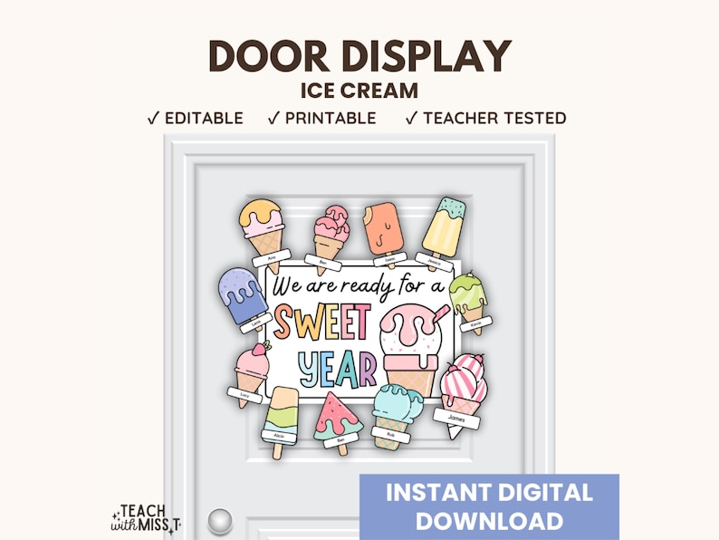 Ice Cream Classroom Door Display | Summer Classroom Decor | Classroom ...