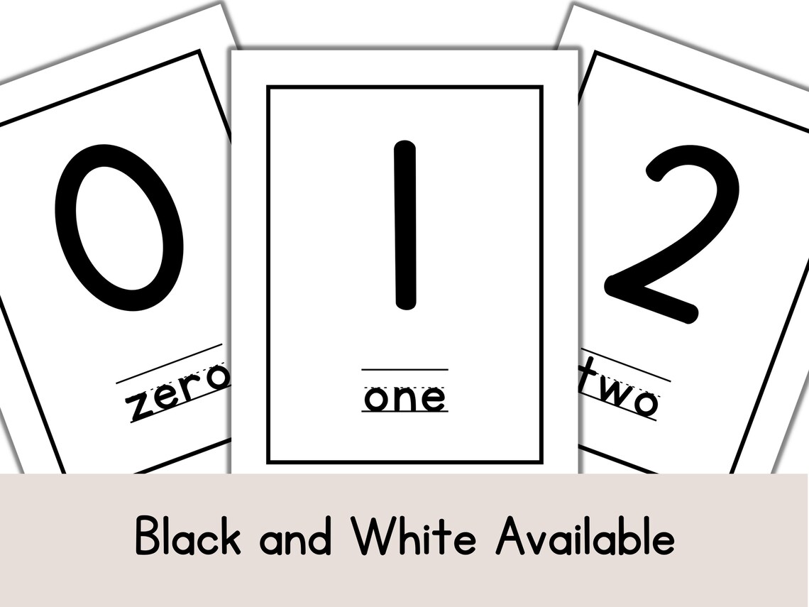 Counting Number Posters Printables | Numbers Flashcards for Kids ...