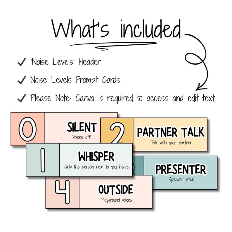 Noise Levels Chart | Voice Levels Posters: Classroom Management | Warm ...