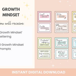 Pastel Rainbow Growth Mindset Classroom Display Bundle | Growth Mindset ...
