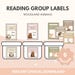 Woodland Animals Reading Group Labels: Classroom Decor (digital ...