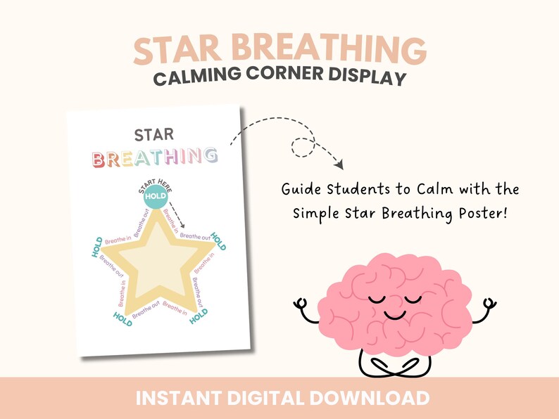 Star Breathing Poster: Calming Corner Decor (digital Download) - Etsy