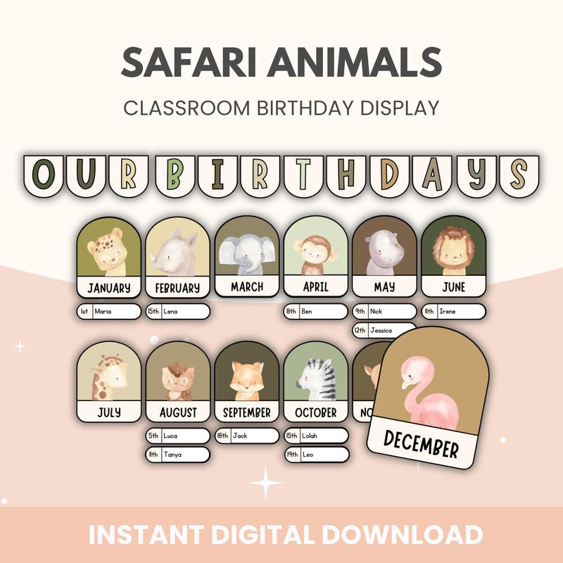 Classroom Birthday Chart - Etsy