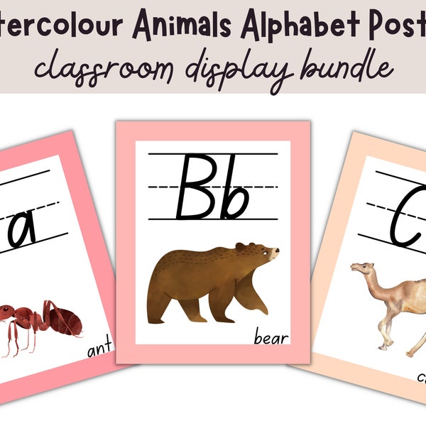 Watercolour Alphabet - Etsy