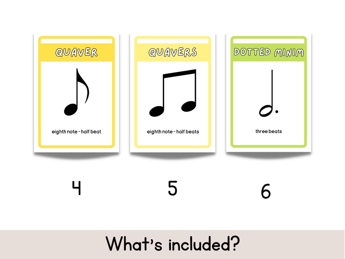 Music Notes Display Posters Printables | Set of 15 Music Notes Posters ...