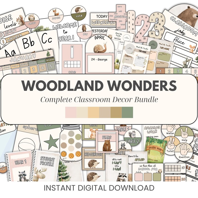 Woodland Classroom - Etsy
