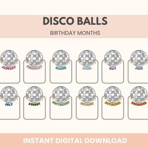 Disco Ball Classroom Birthday Display | Retro Birthday Bulletin Board ...